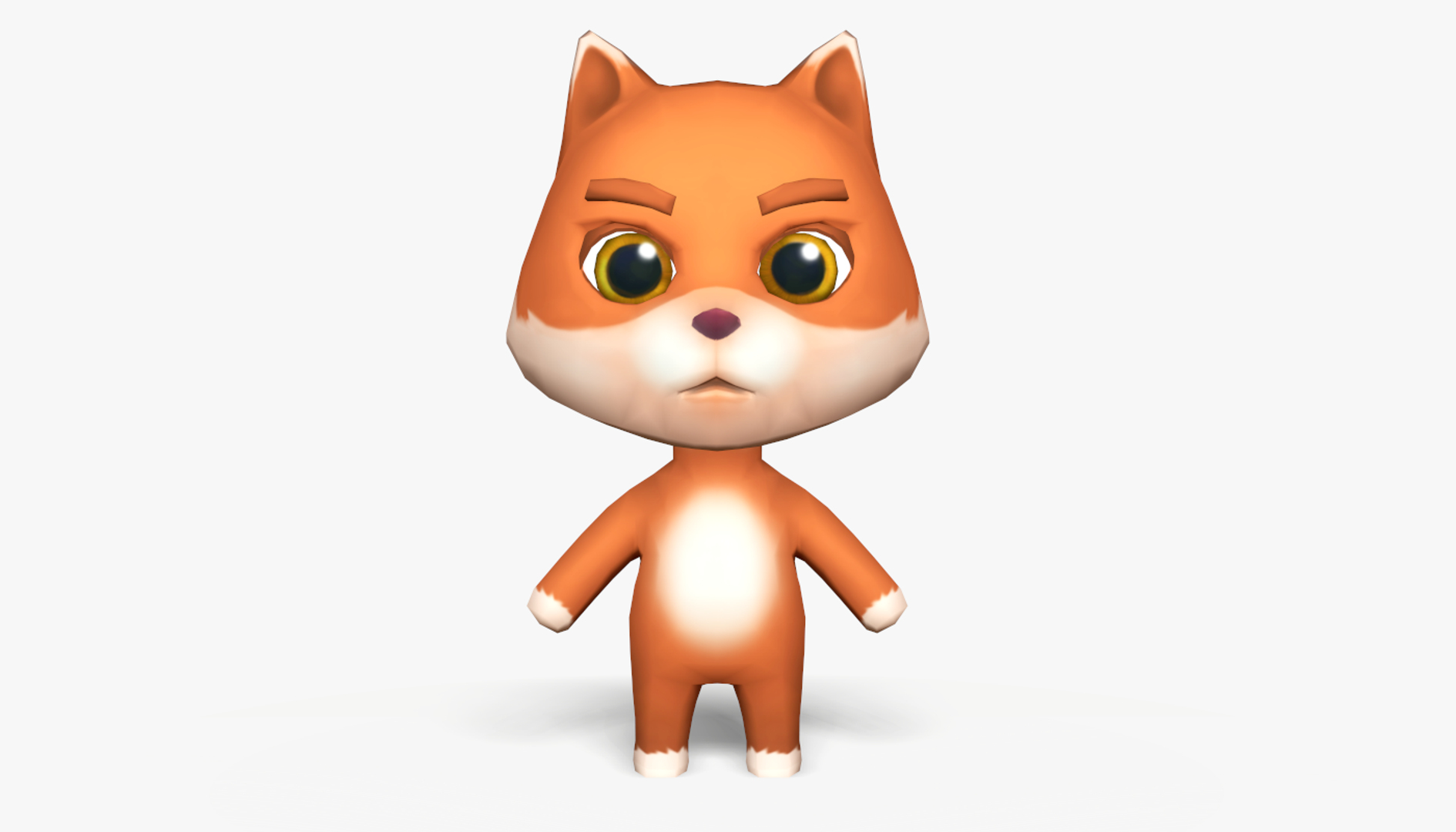 3D Cute Cartoon Fox Mobile - TurboSquid 1395693