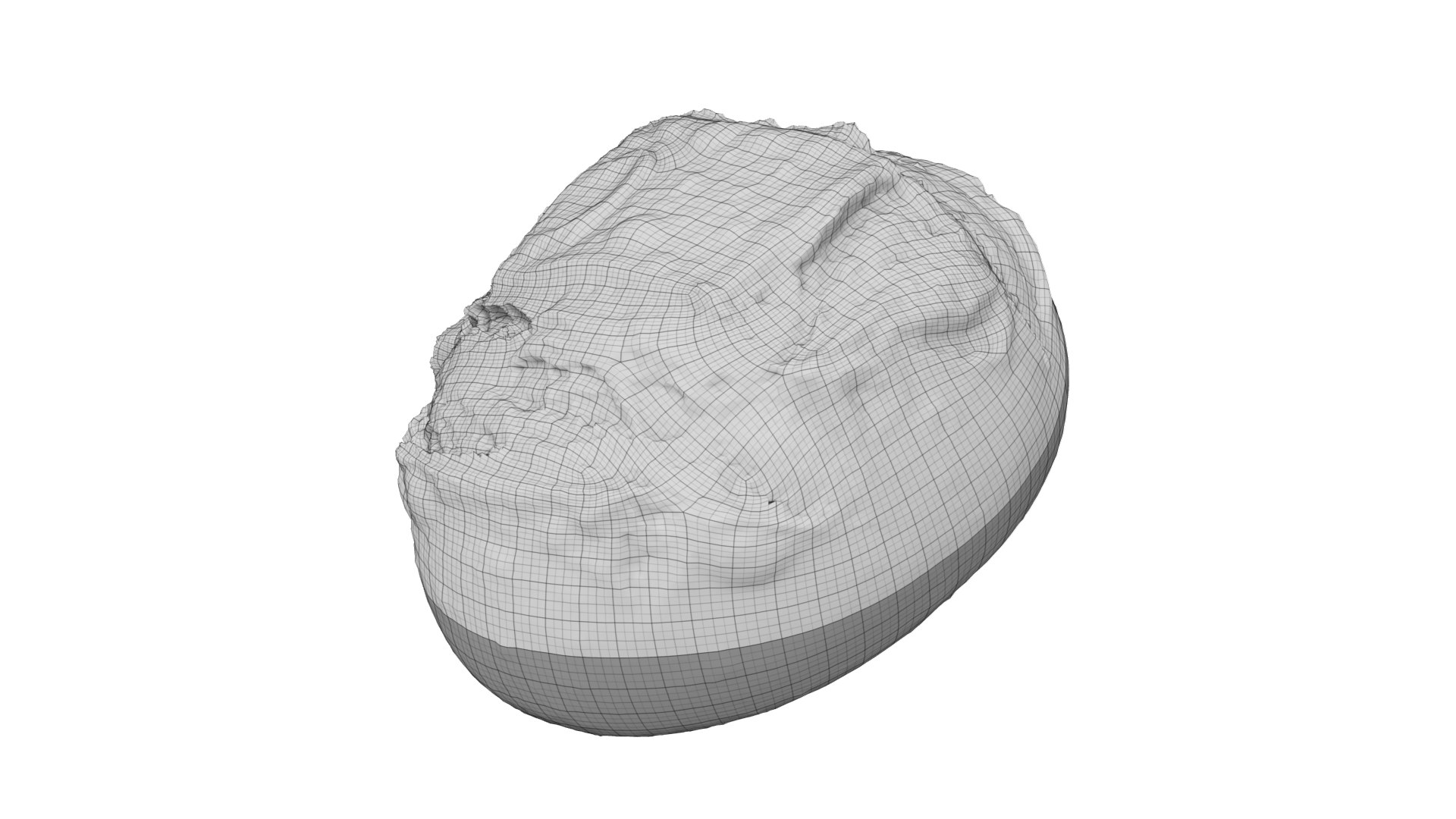 3D Crusty Round Italian Bread - Extreme Definition 3D Scanned ...