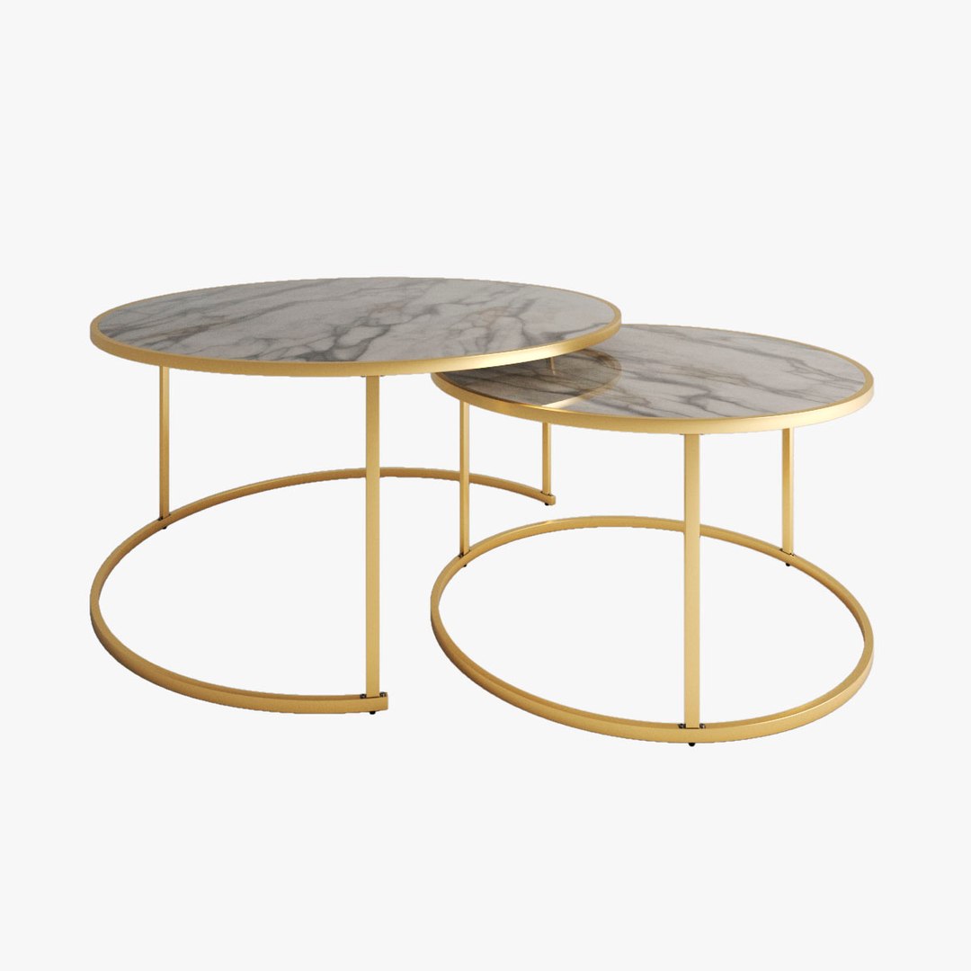 3D Nesting Tea Table Model - TurboSquid 1803264