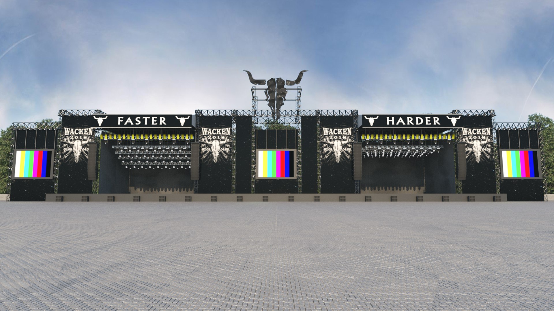 Full Concert Stage 3D Model - TurboSquid 2026870