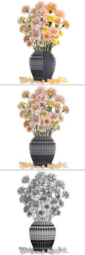 3D bouquet flowers carnations model - TurboSquid 1277986