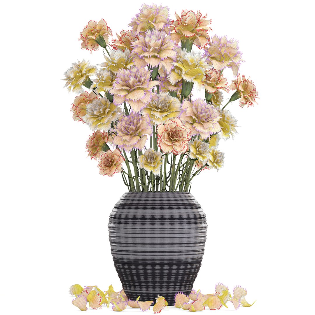 3D bouquet flowers carnations model - TurboSquid 1277986