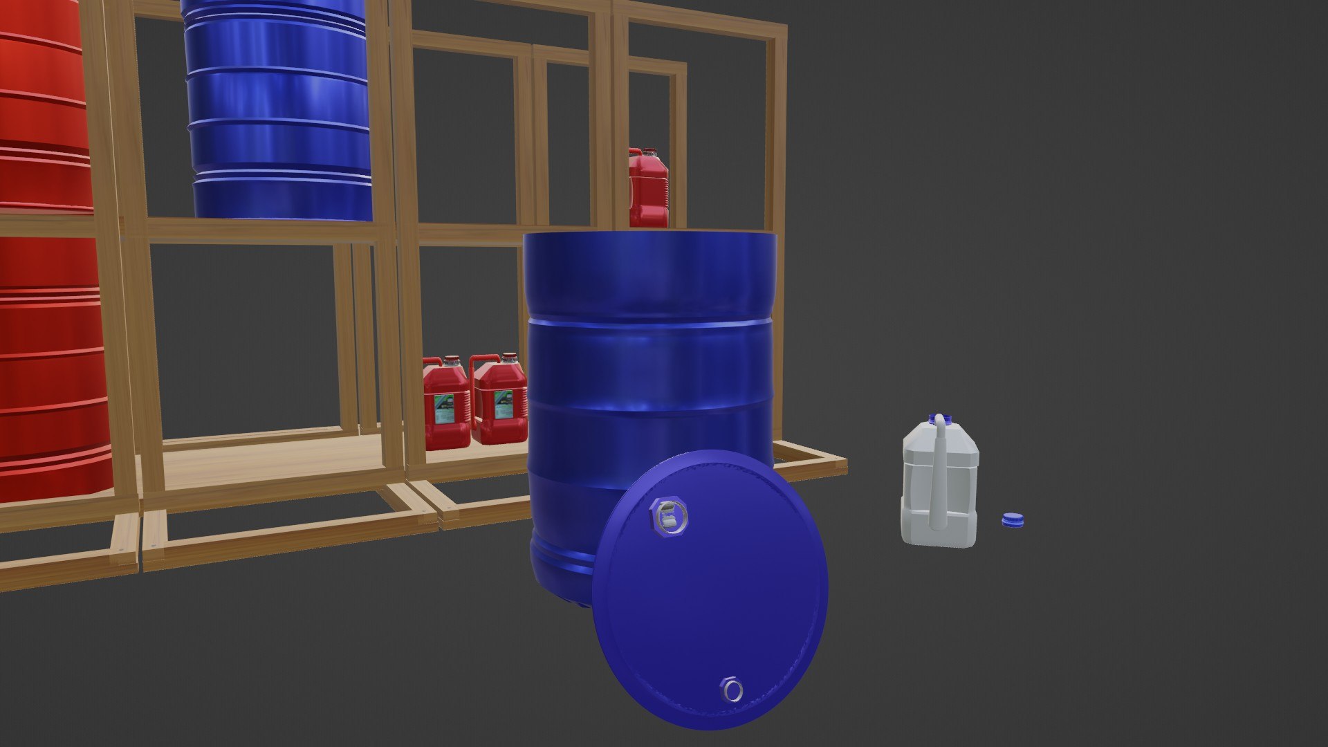 3D Oil Barrel Jarrycan End Pallet Wood - TurboSquid 2030251