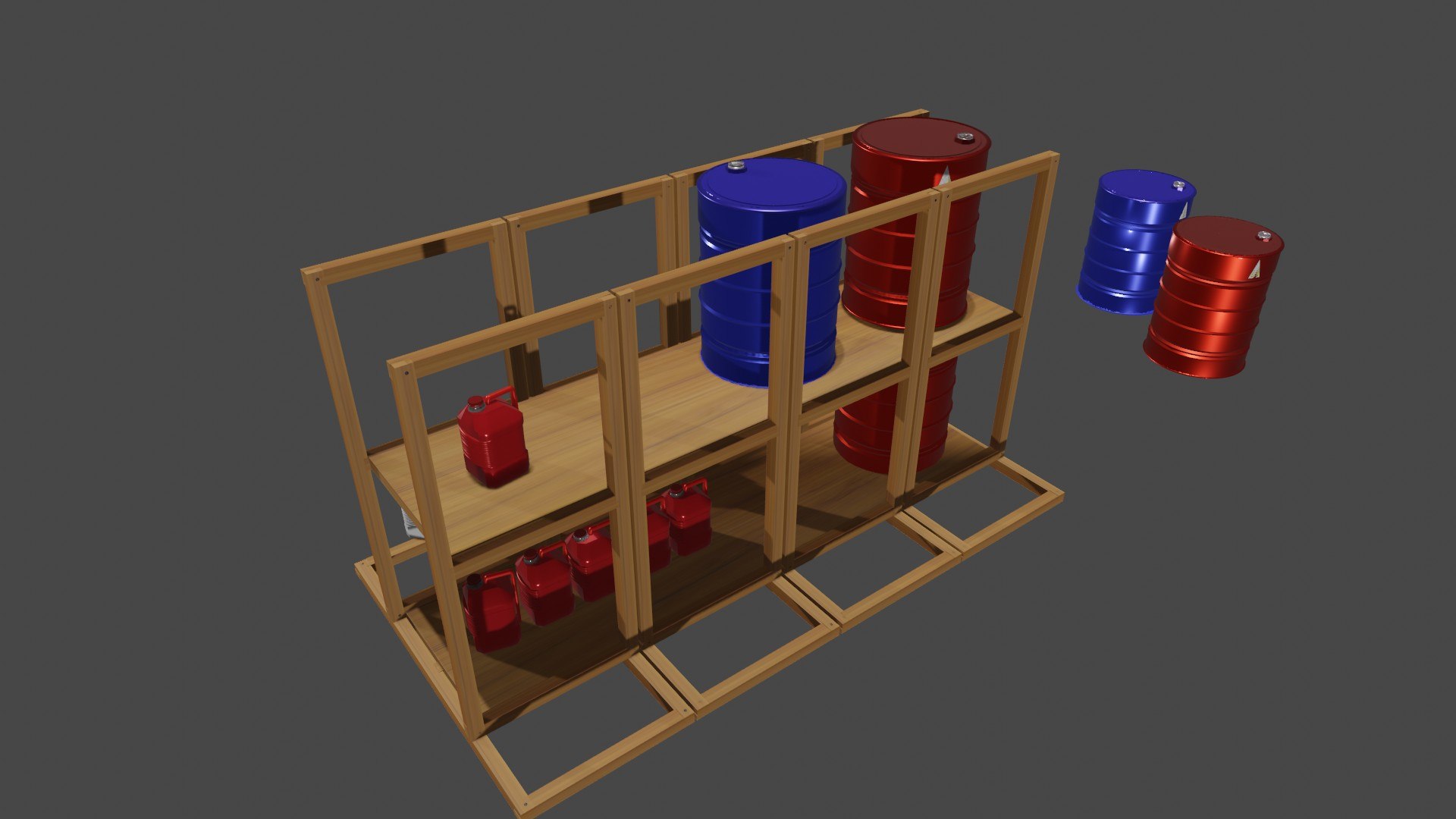 3D Oil Barrel Jarrycan End Pallet Wood - TurboSquid 2030251