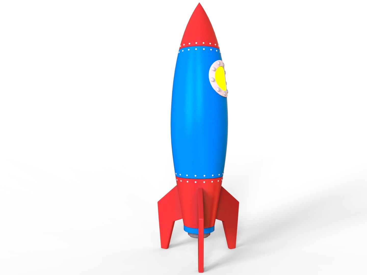 Realistic Cartoon Rocket 3D Model - TurboSquid 1601717