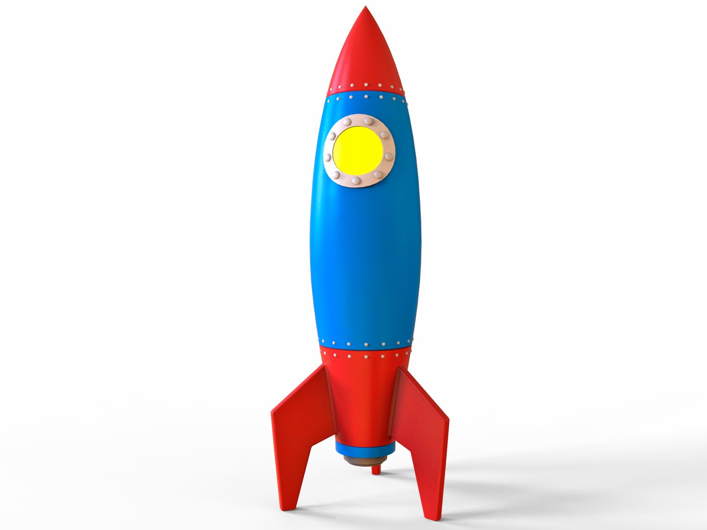 Realistic Cartoon Rocket 3D Model - TurboSquid 1601717