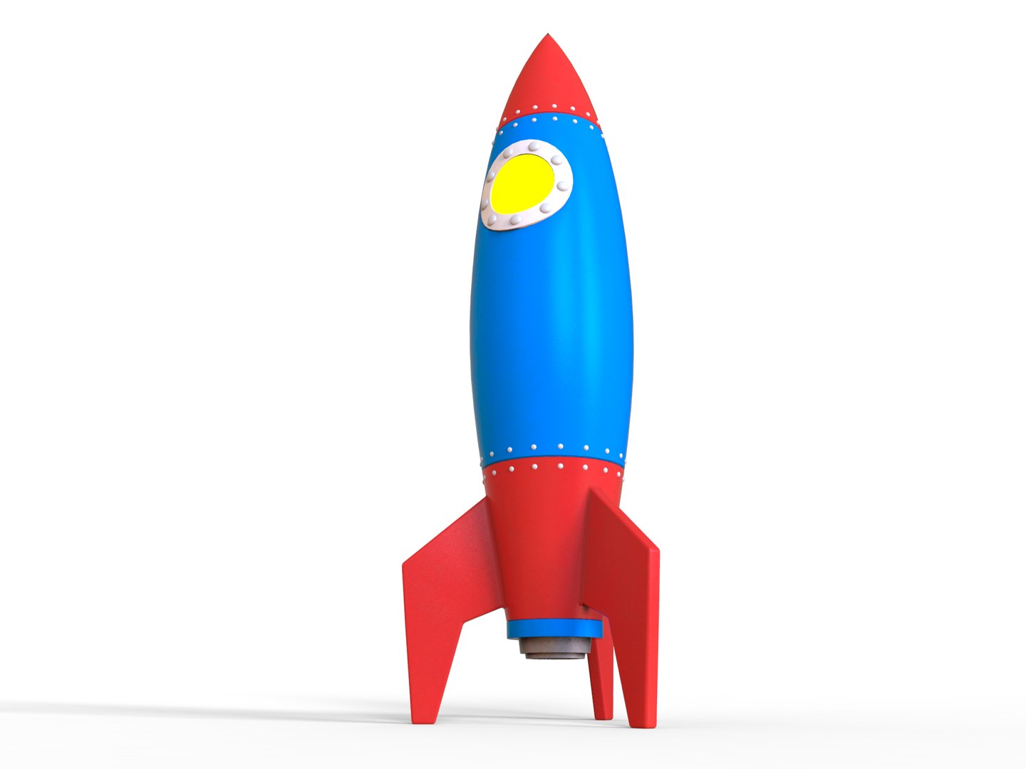 Realistic Cartoon Rocket 3D Model - TurboSquid 1601717