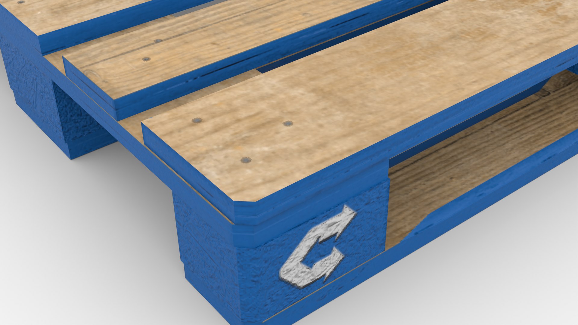 3D CHEP Branded EUR-size Pallet Model - TurboSquid 2140201