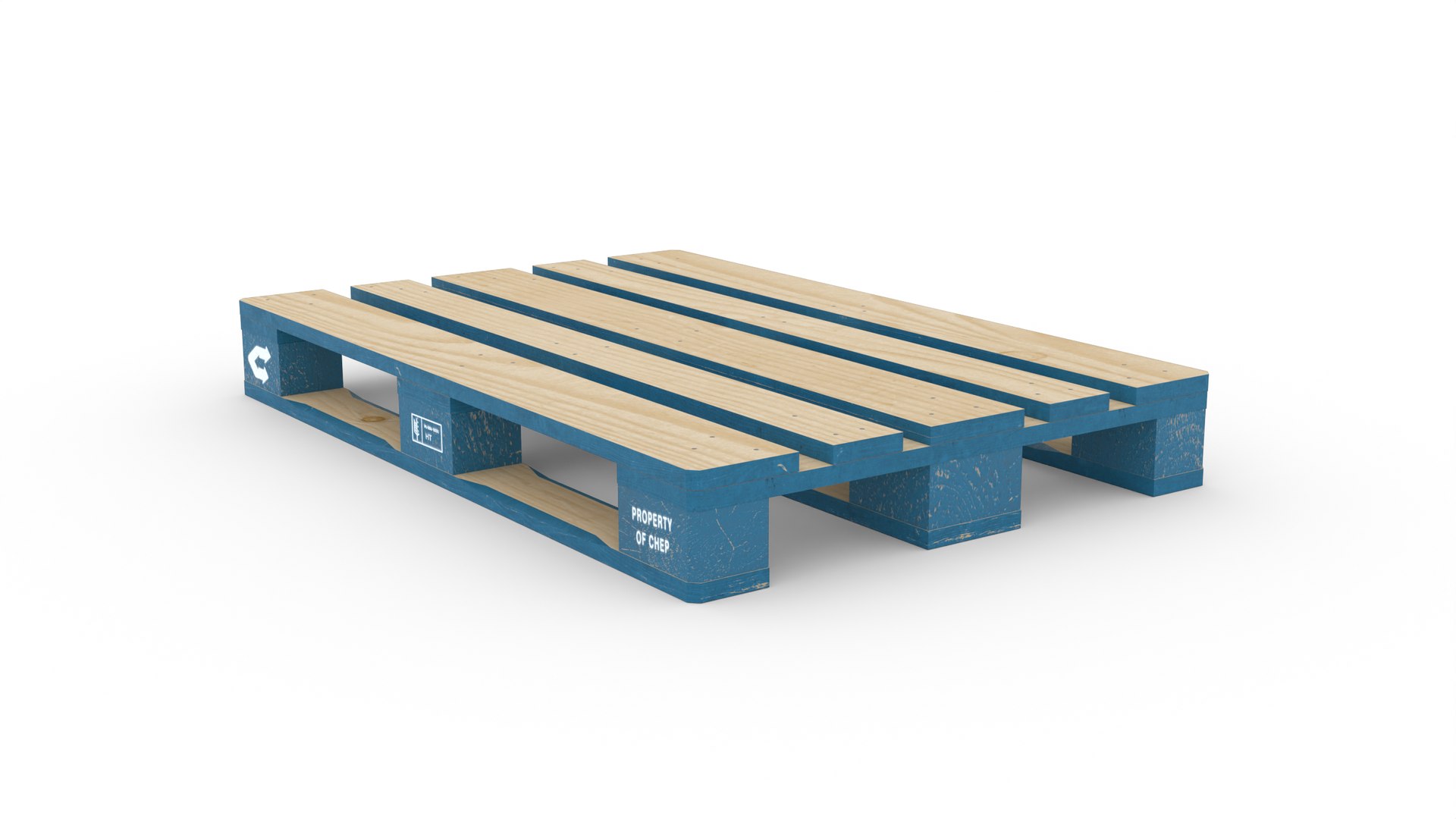 3D CHEP branded EUR-size pallet model - TurboSquid 2140201