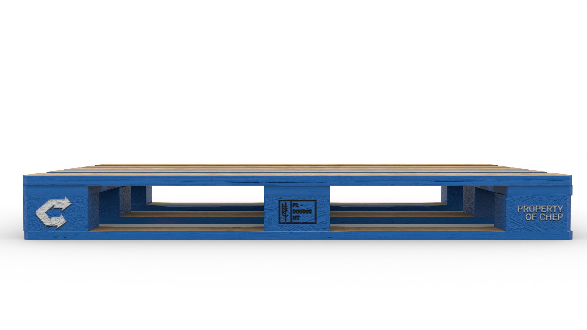 3D CHEP Branded EUR-size Pallet Model - TurboSquid 2140201