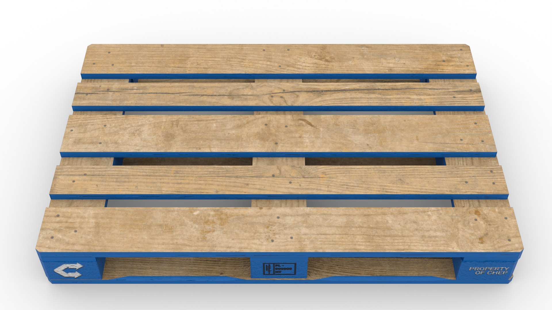 3D CHEP Branded EUR-size Pallet Model - TurboSquid 2140201
