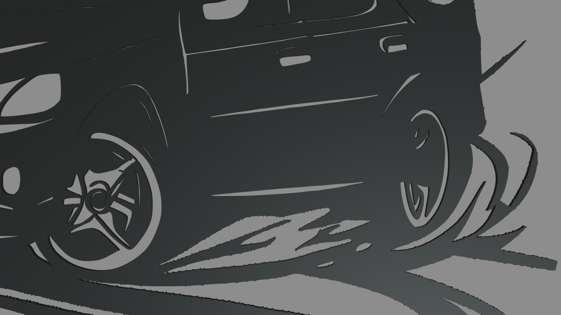 modelo 3d Drifting Car 01 Wall Silhouette - TurboSquid 2093086