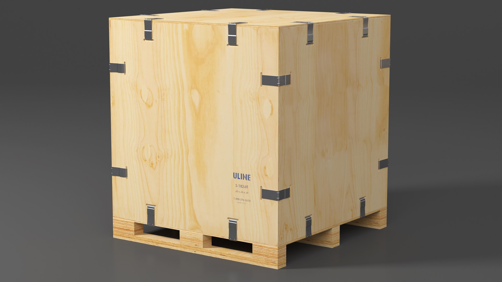 3D Wooden Packaging Box Uline Model - TurboSquid 2119152