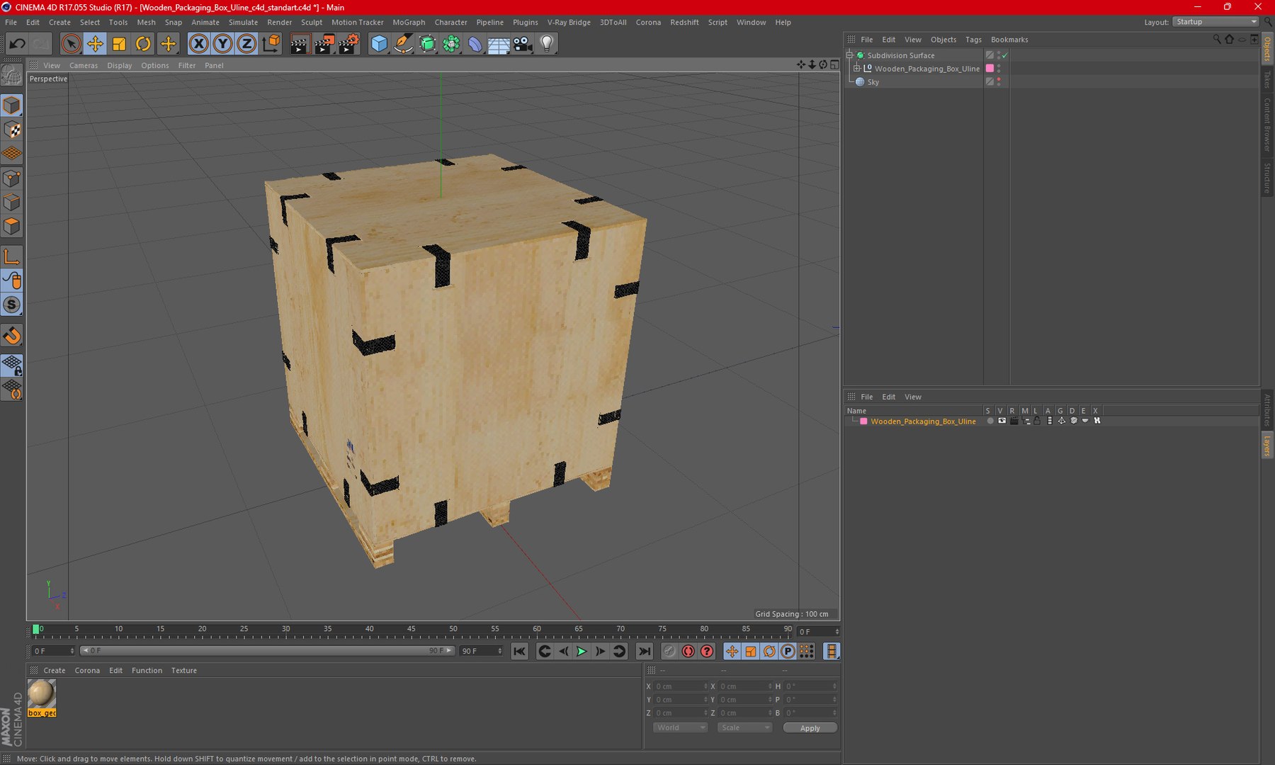 3D Wooden Packaging Box Uline Model - TurboSquid 2119152