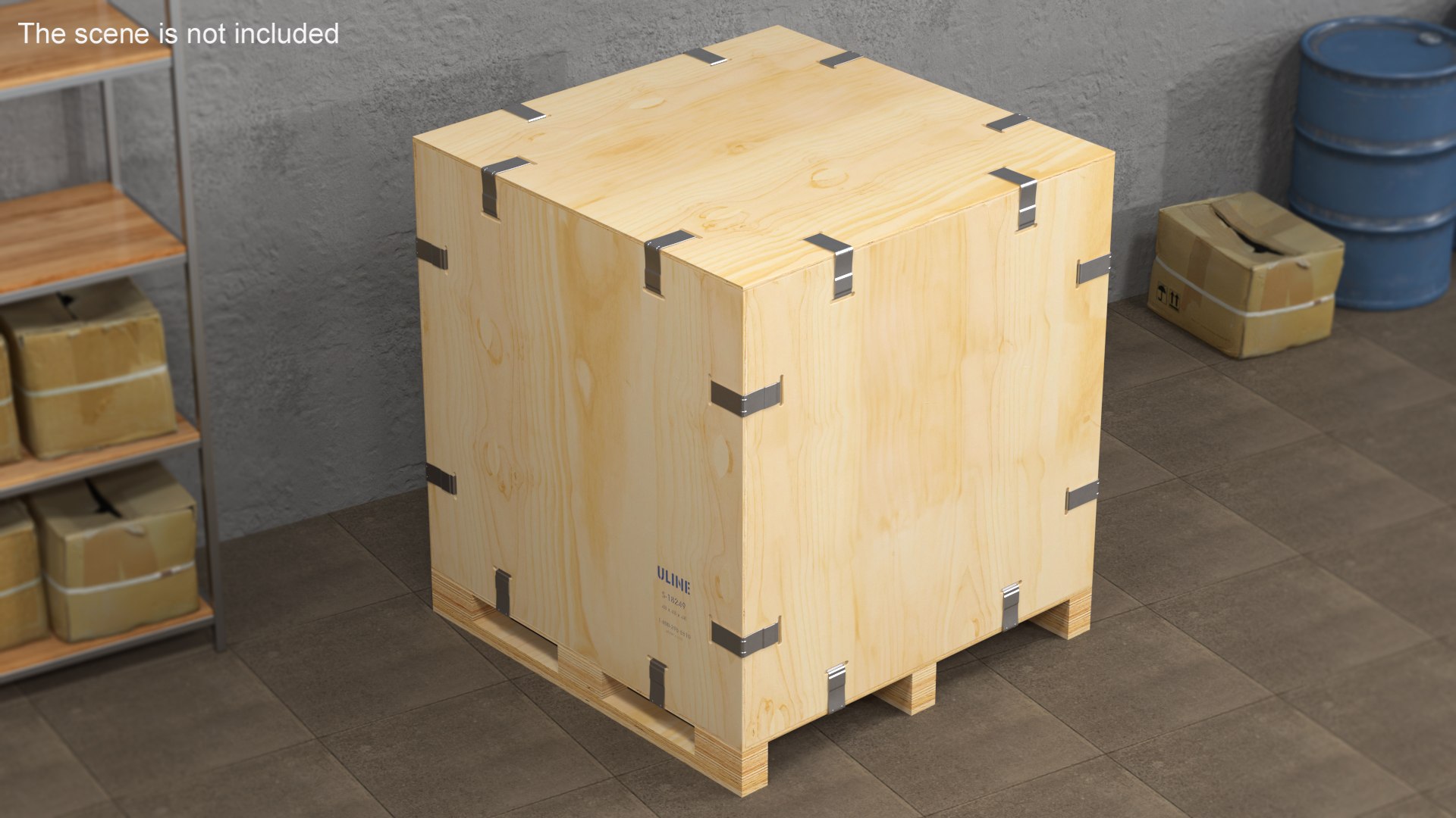 3D Wooden Packaging Box Uline Model - TurboSquid 2119152