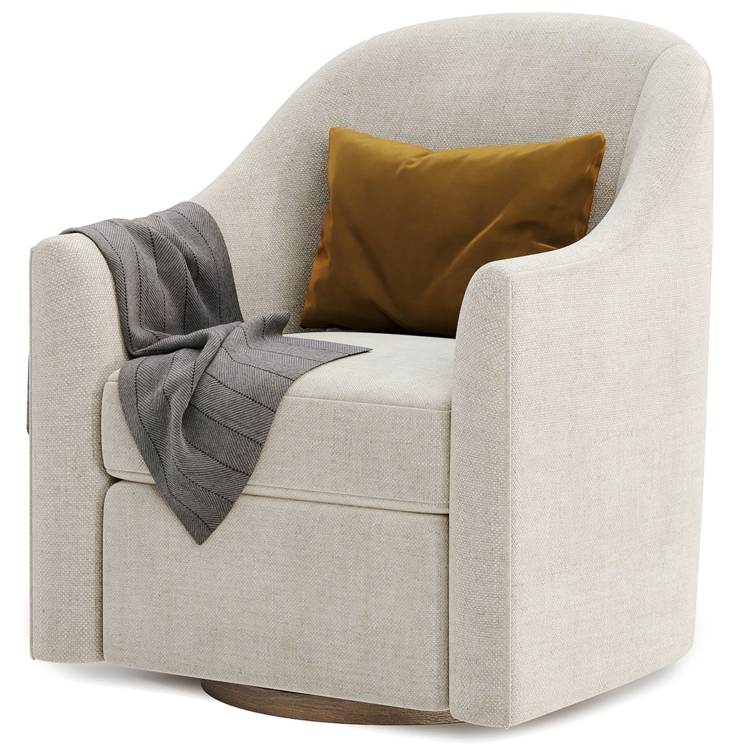 Lyric Curved Swivel Chair Model - TurboSquid 2253035