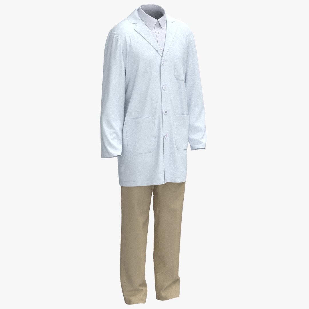 3D Lab Coat 2 Outfit Model - TurboSquid 2084736