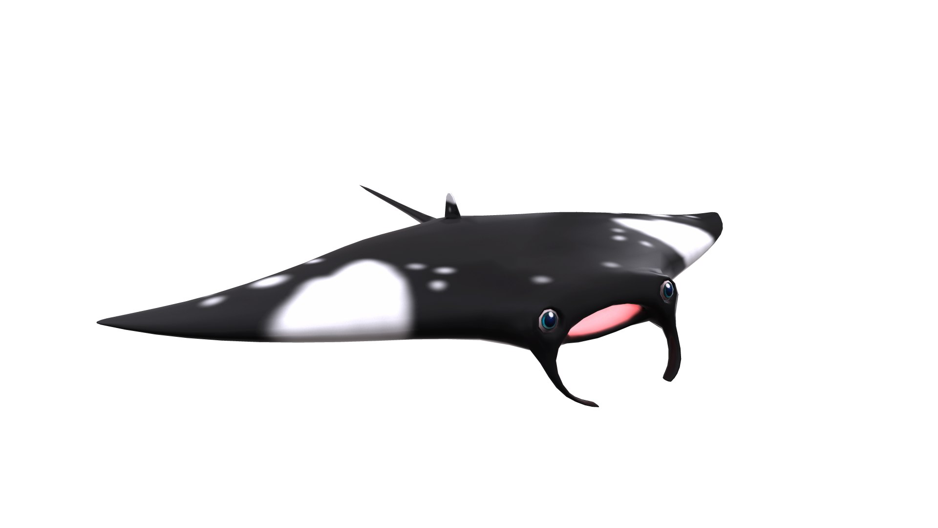 3D giant oceanic manta fish toon model - TurboSquid 1586291