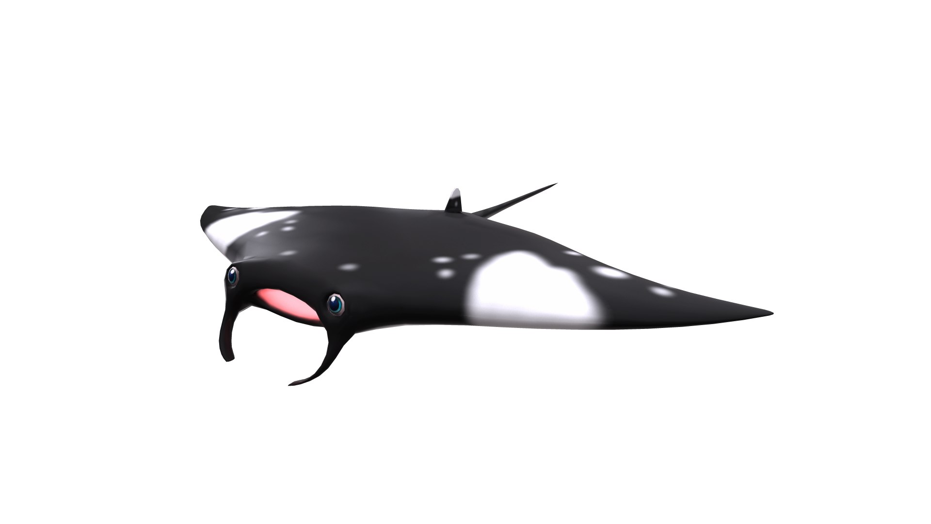 3D giant oceanic manta fish toon model - TurboSquid 1586291