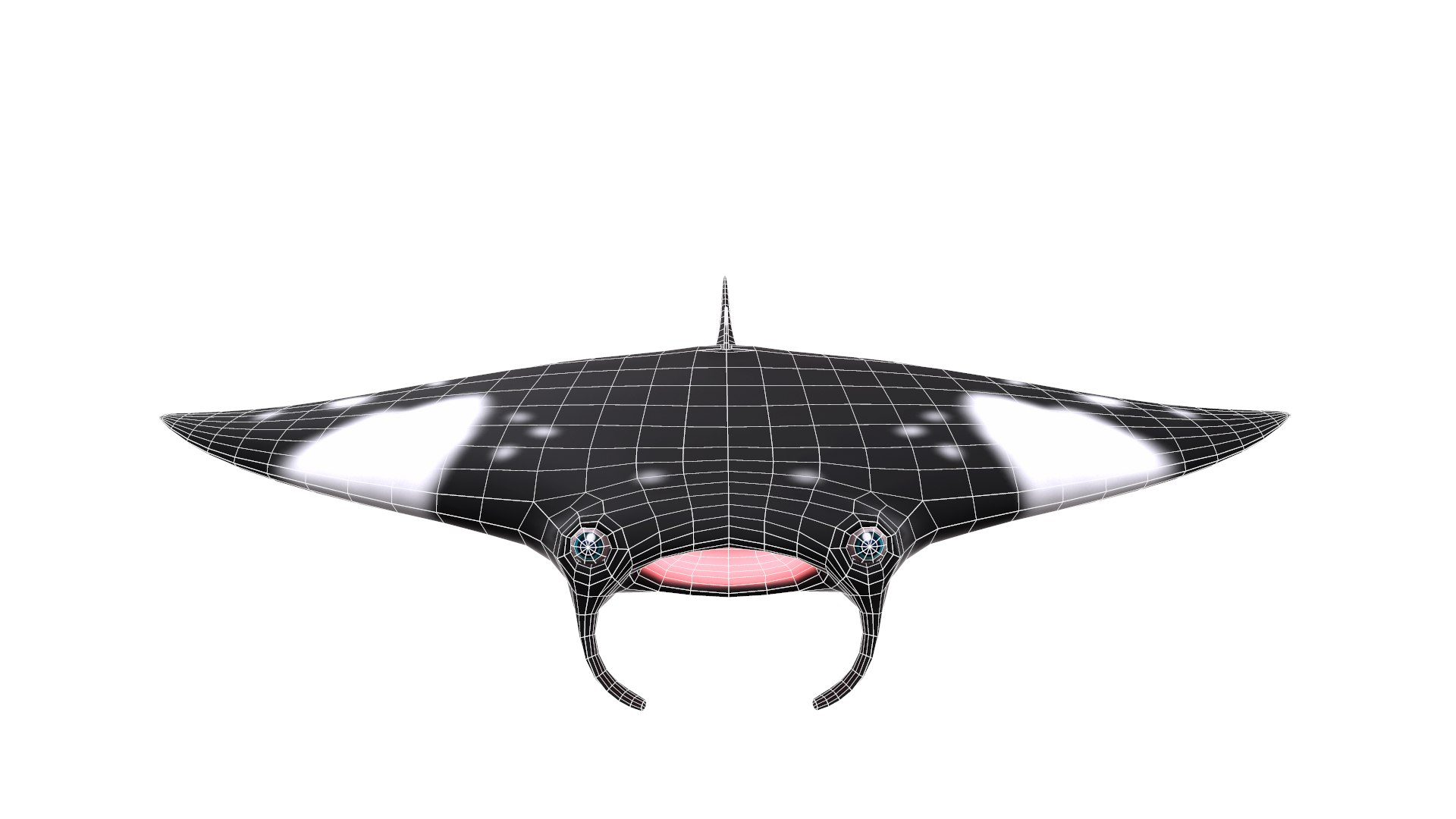 3D giant oceanic manta fish toon model - TurboSquid 1586291
