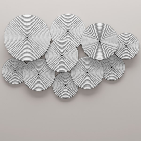 3d embossed circles metal wall