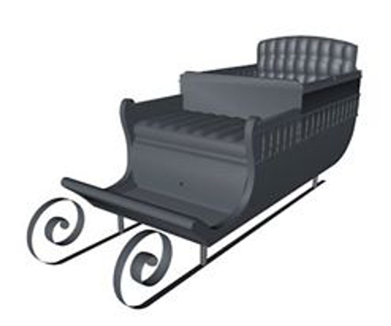 3d realistic sledge sleigh