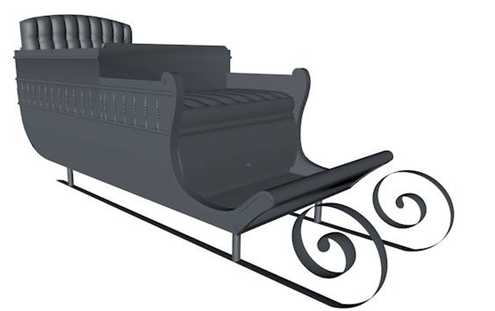 3d realistic sledge sleigh