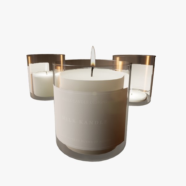 3D модель Little candle in jar - PBR game ready Unreal engine 4 and 5 ...
