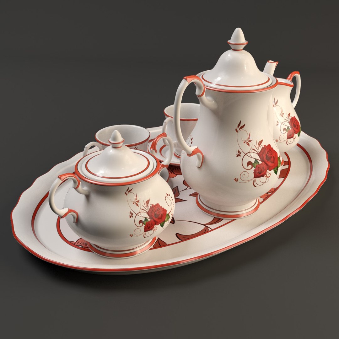 Tea Set 3d C4d