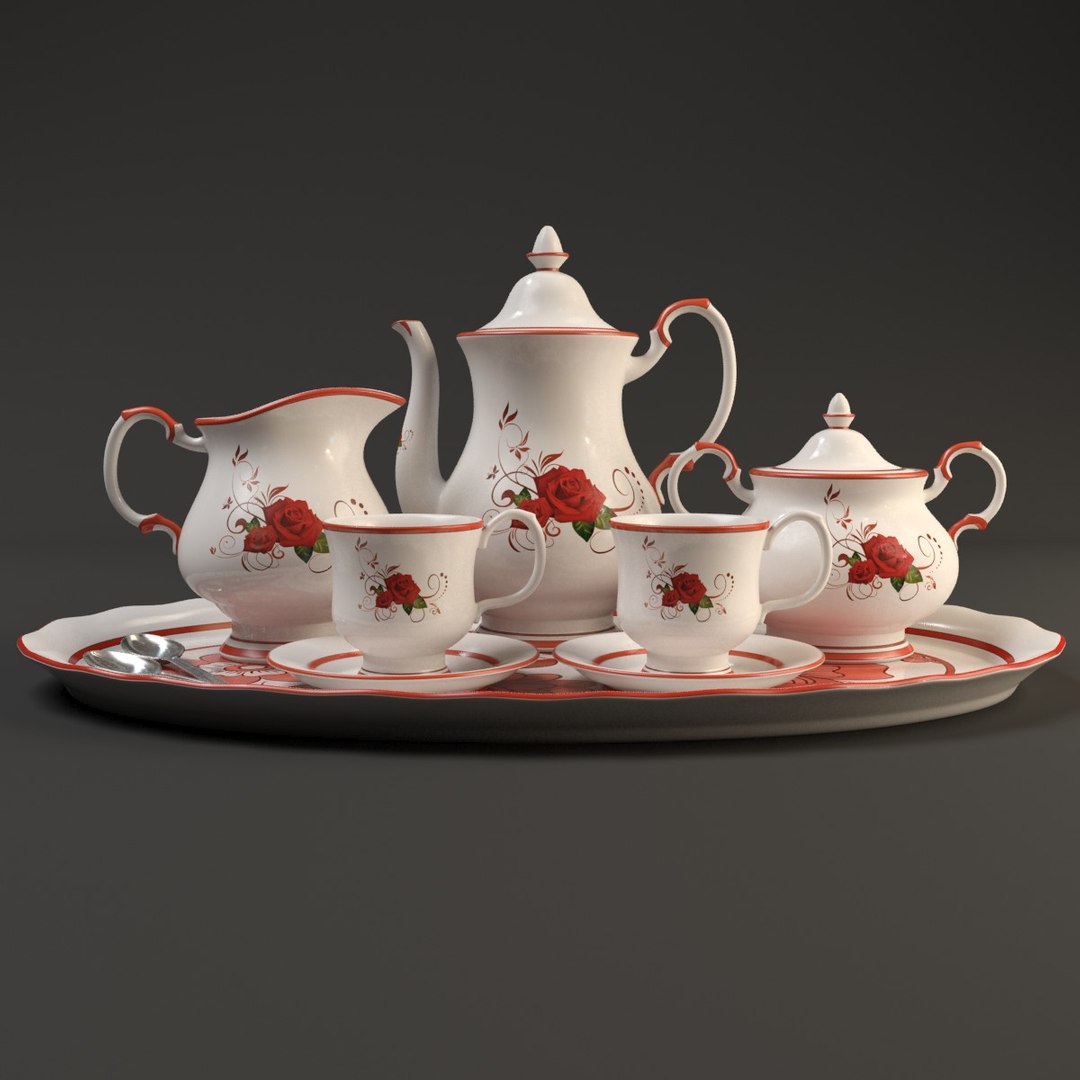 Tea Set 3d C4d