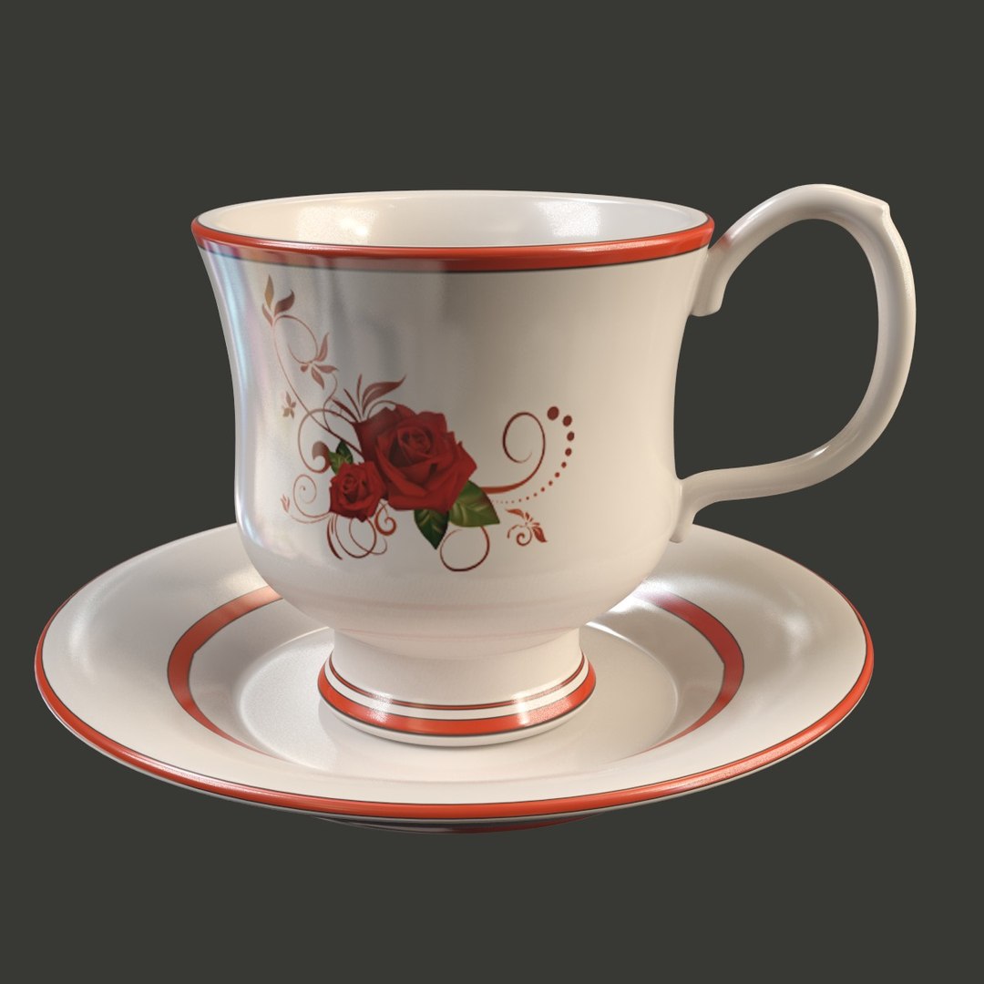 tea set 3d c4d