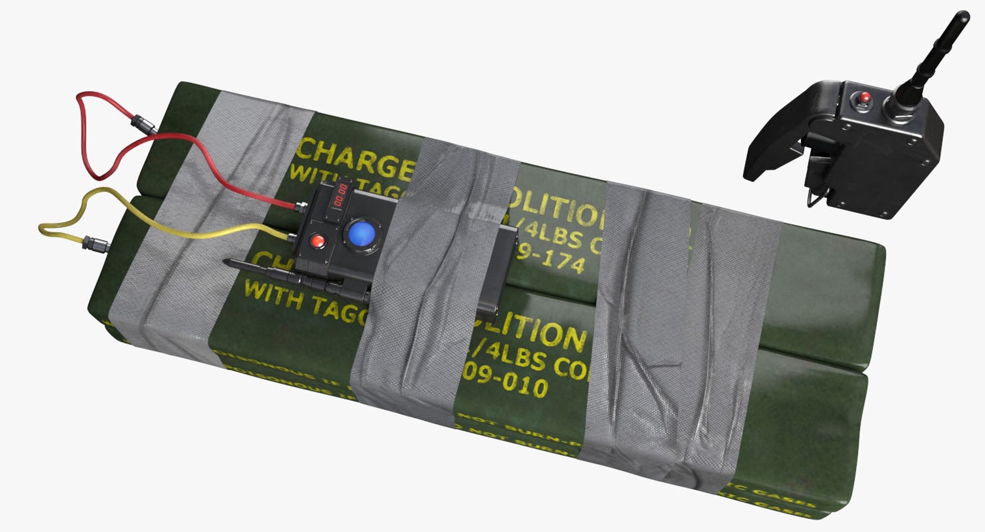 C4 Plastic Bomb Remote 3D Model - TurboSquid 1250016