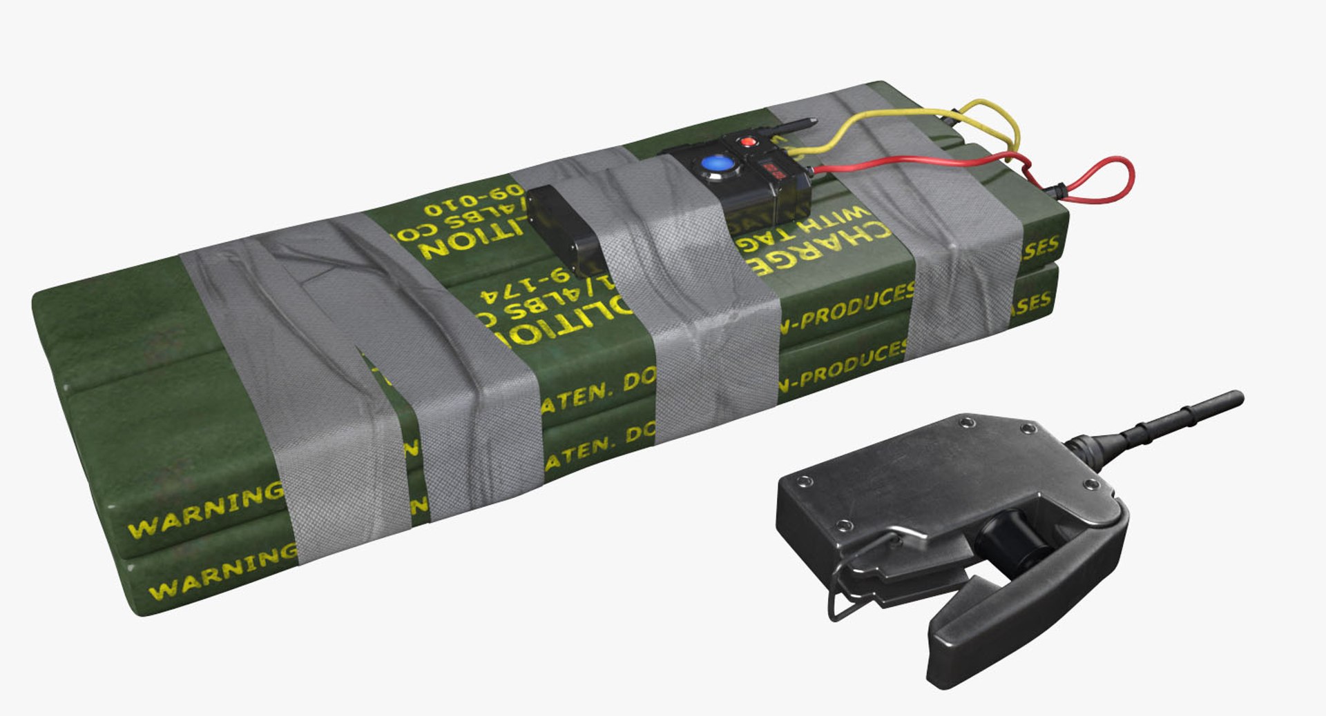C4 Plastic Bomb Remote 3D Model - TurboSquid 1250016