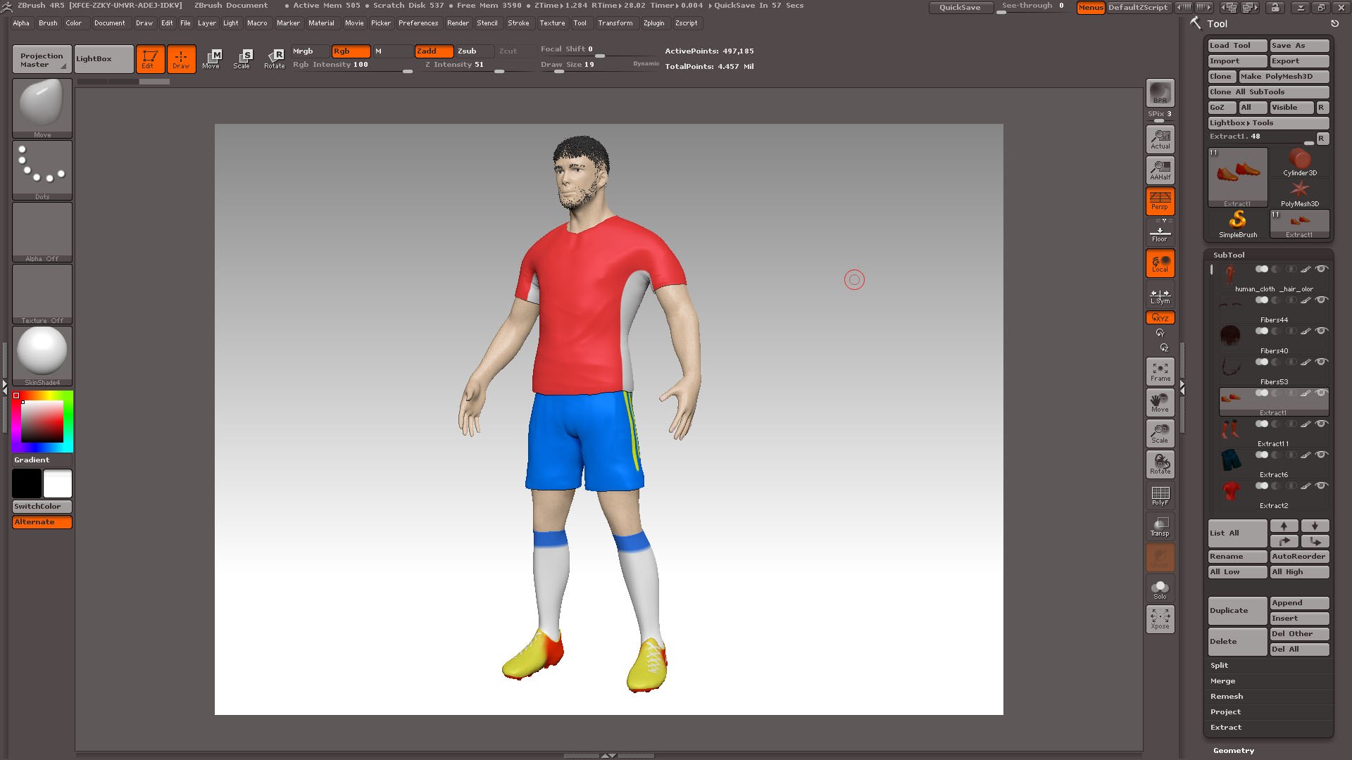 3d Football Player Model