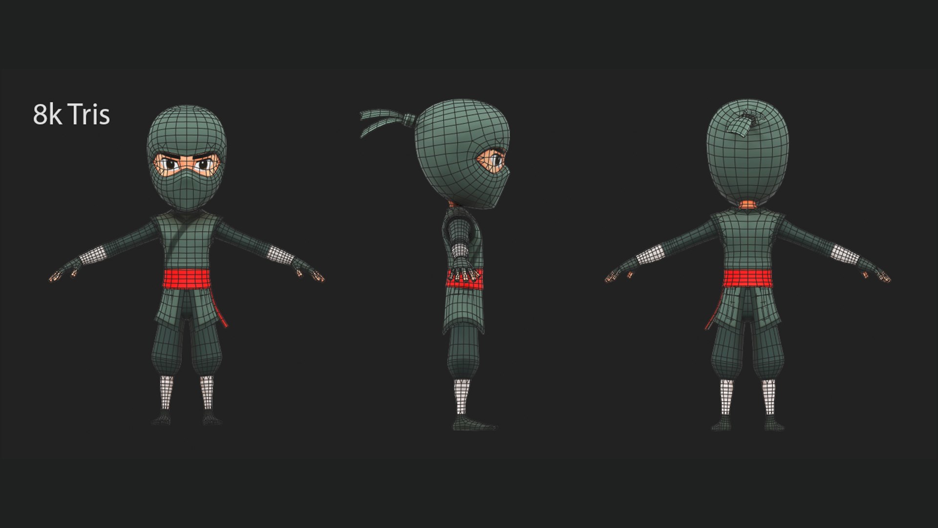 3D model Ninja Stylized Game 3D Model - TurboSquid 2124851