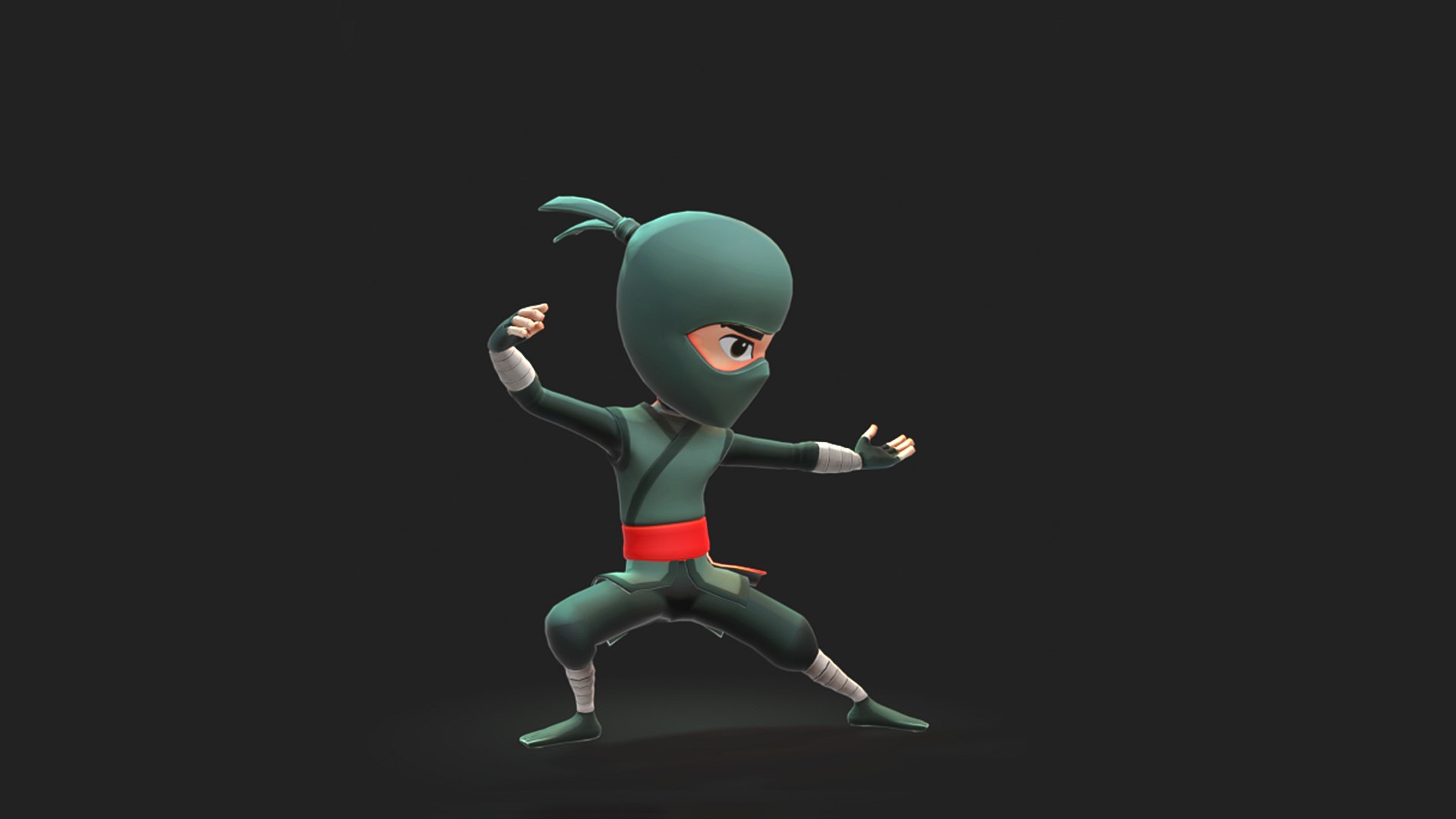 3D Model Ninja Stylized Game 3D - TurboSquid 2124851