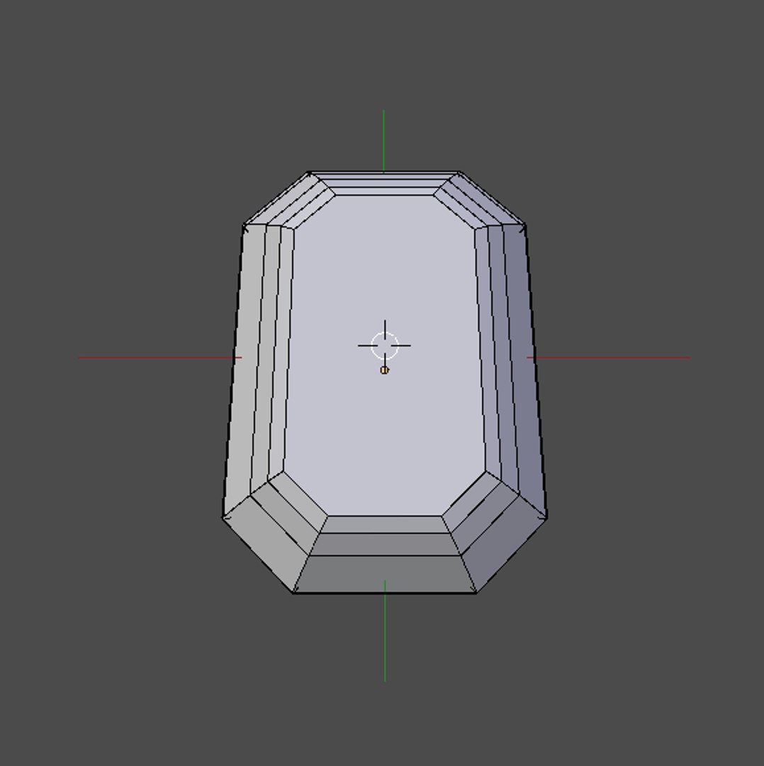 3d Model Emerald Cut Gemstone