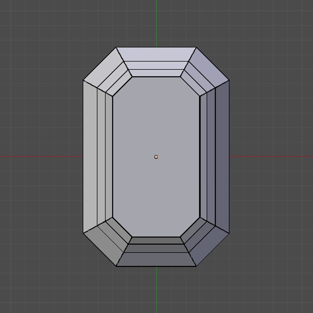 3d Model Emerald Cut Gemstone