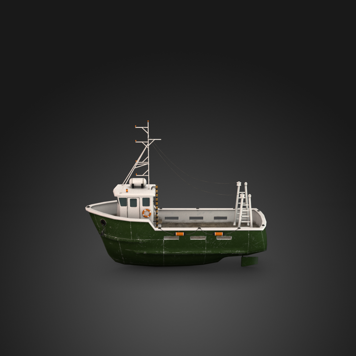 3d fishing boat model