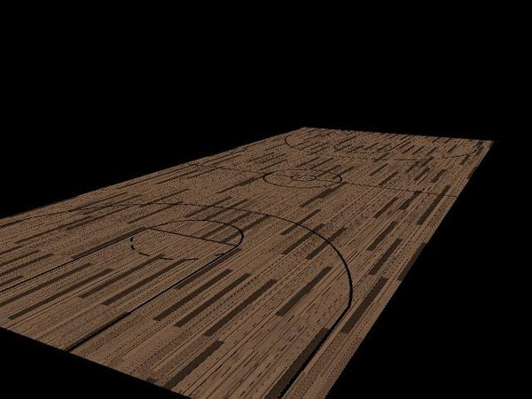 maya wood planks basketball court