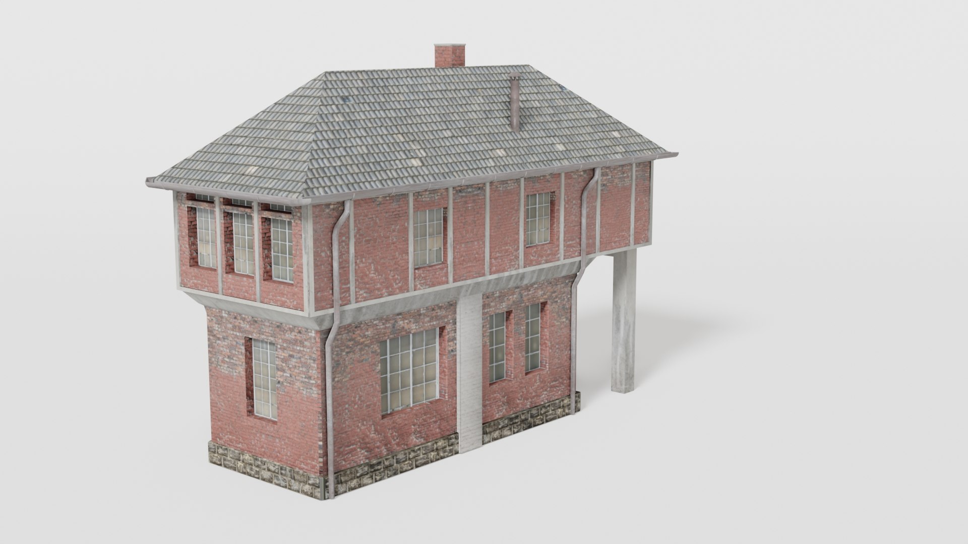 Brick Signal Tower Model - TurboSquid 2095444