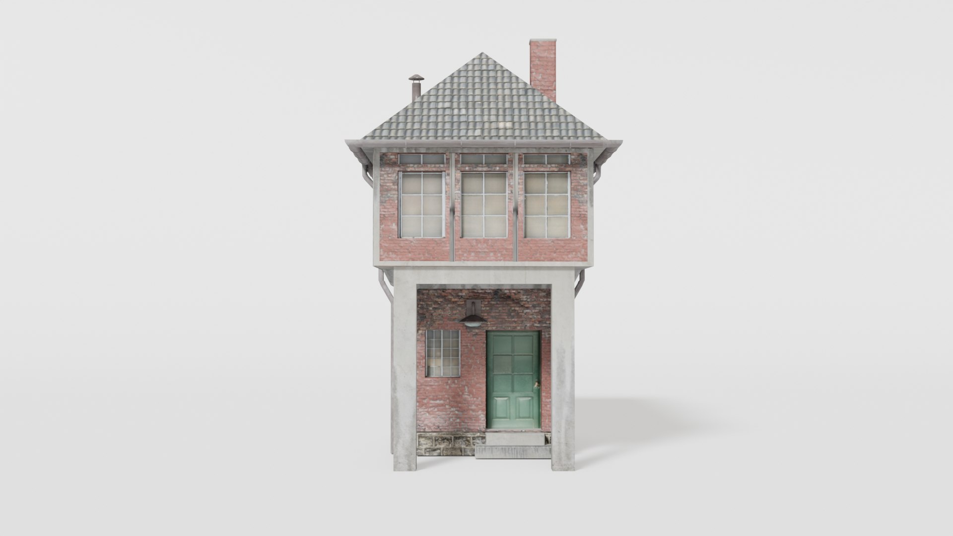 Brick Signal Tower Model - TurboSquid 2095444
