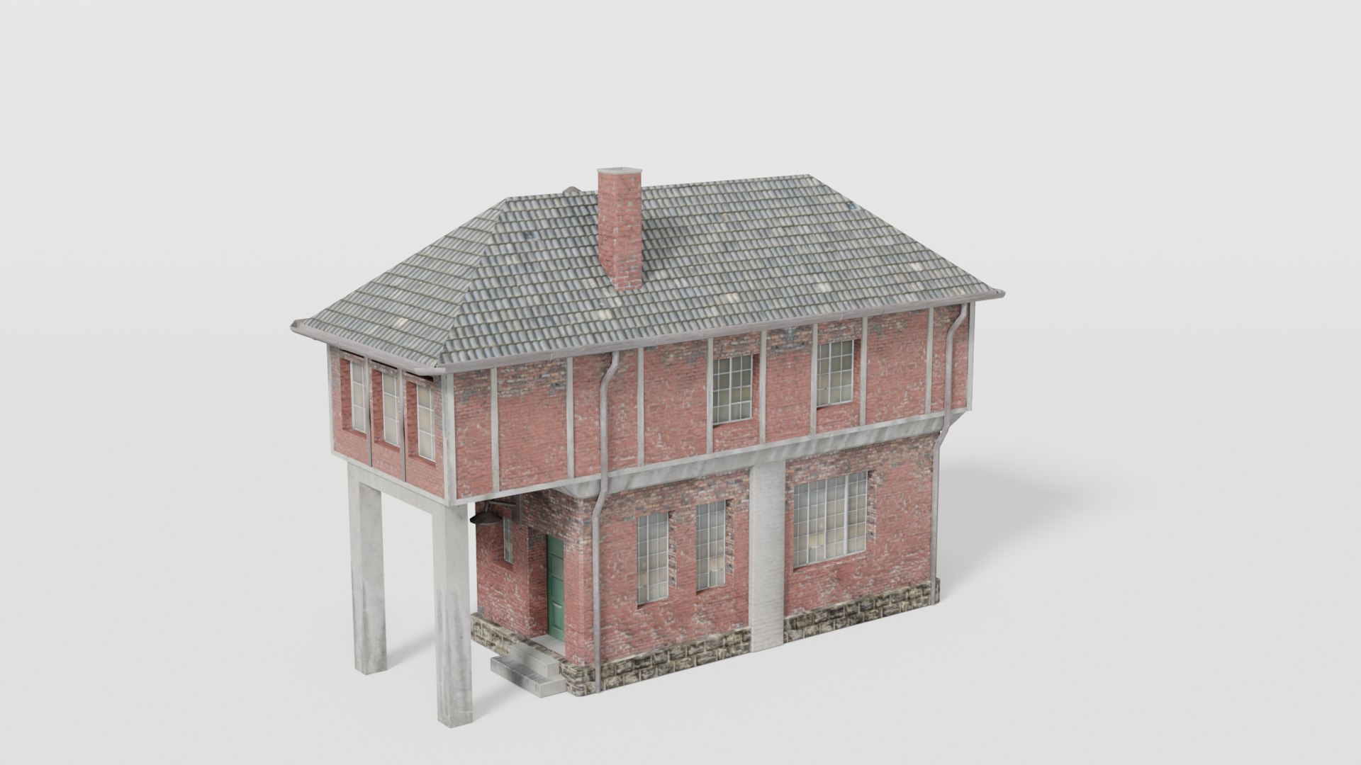 Brick Signal Tower Model - TurboSquid 2095444
