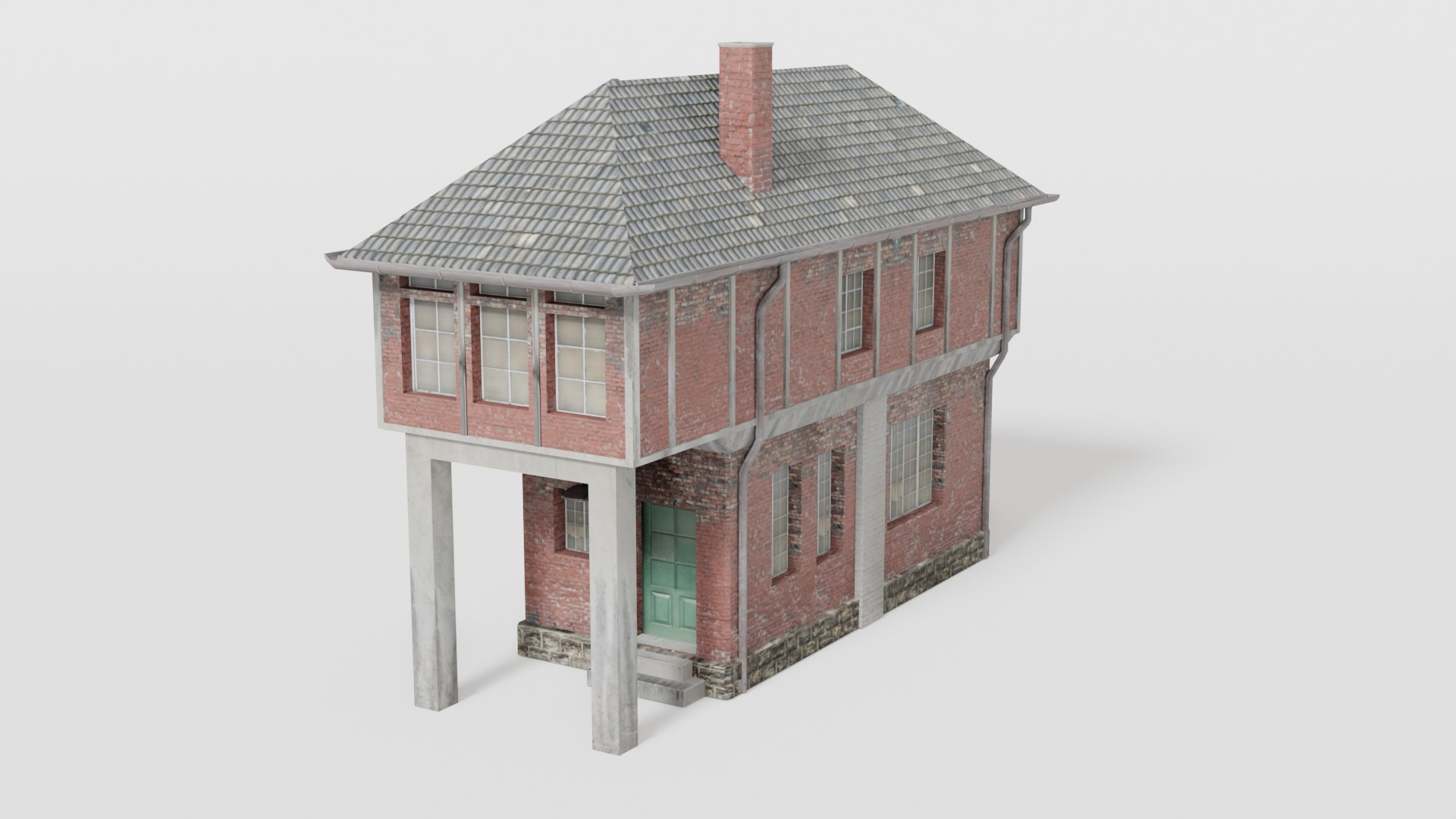 Brick Signal Tower Model - TurboSquid 2095444