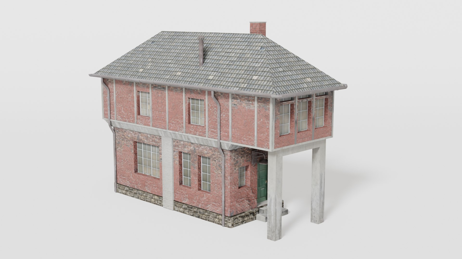 Brick Signal Tower Model - TurboSquid 2095444