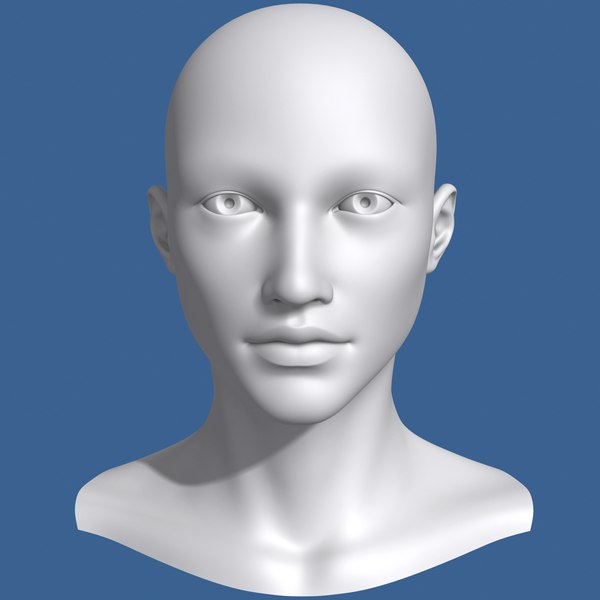 3d model polygonal male head