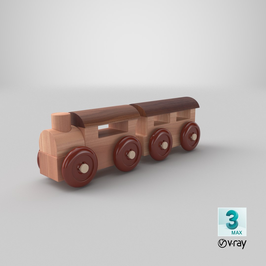 3D Wooden Toy Train 2 - TurboSquid 1885069