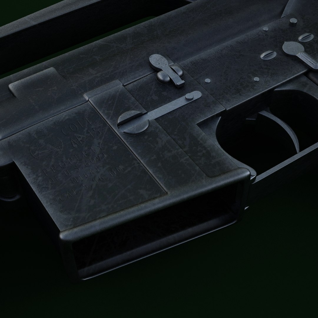 3d model of m16a1 assault rifle