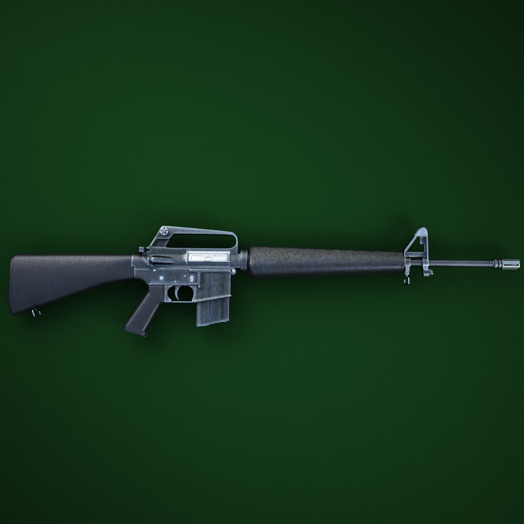 3d model of m16a1 assault rifle