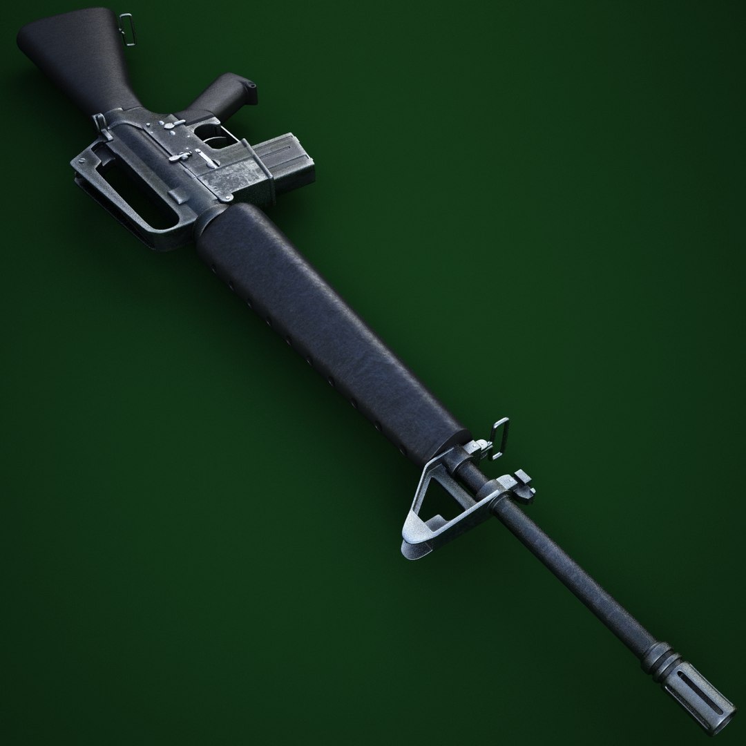 3d model of m16a1 assault rifle